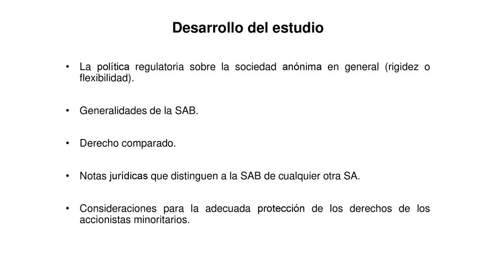 La Sociedad Anónima Bursátil Consideraciones Sobre Los Elementos Que