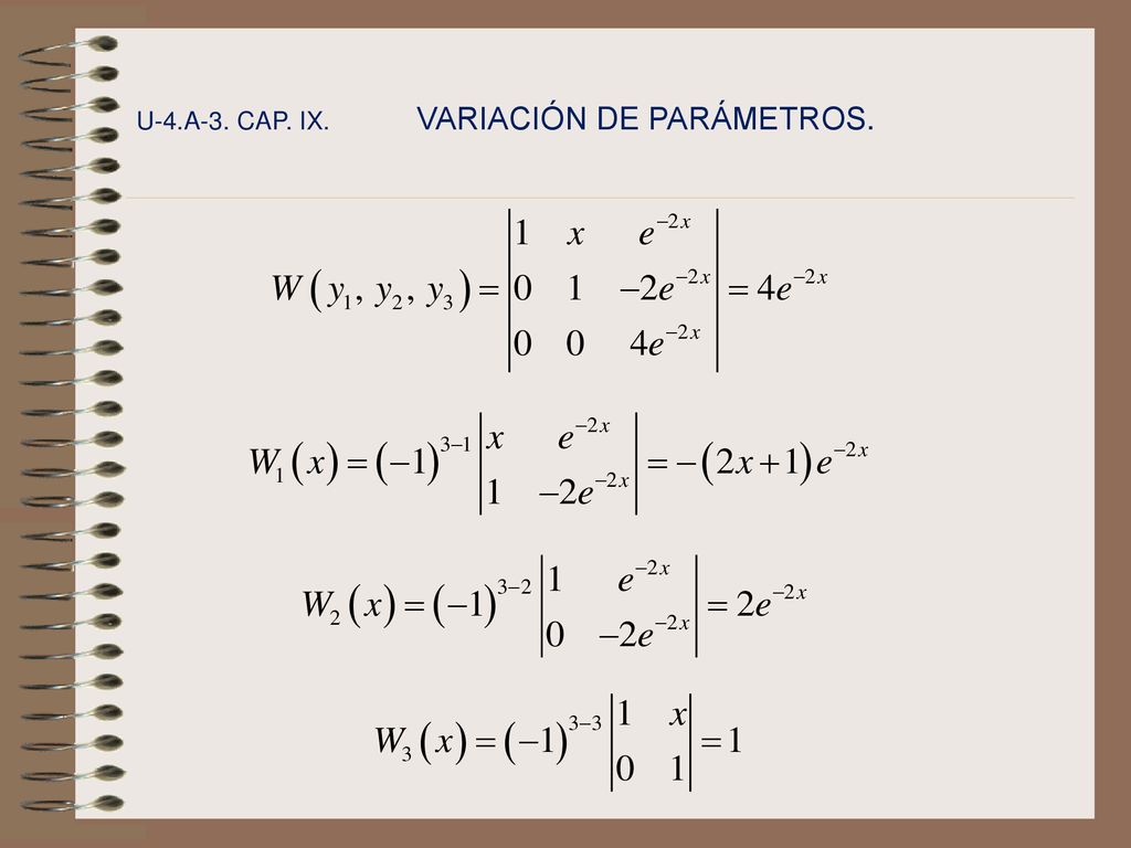 Unidad 4 Anexo 3 CapÍtulo Ix MÉtodo De VariaciÓn De ParÁmetros Ppt