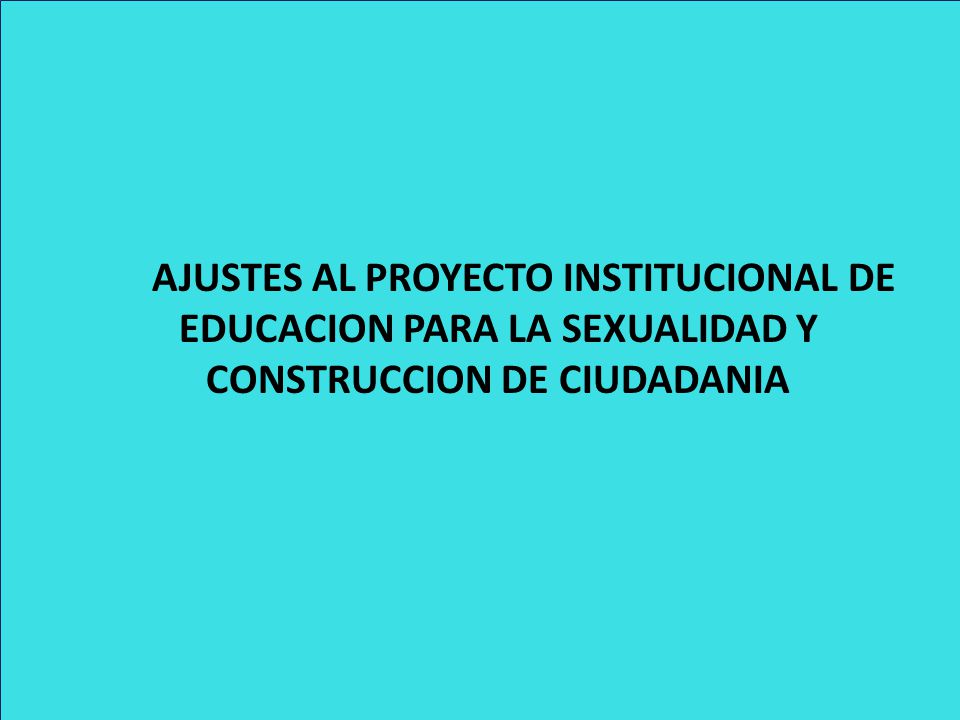 Programa Educacion Para La Sexualidad Y Construccion De Ciudadania