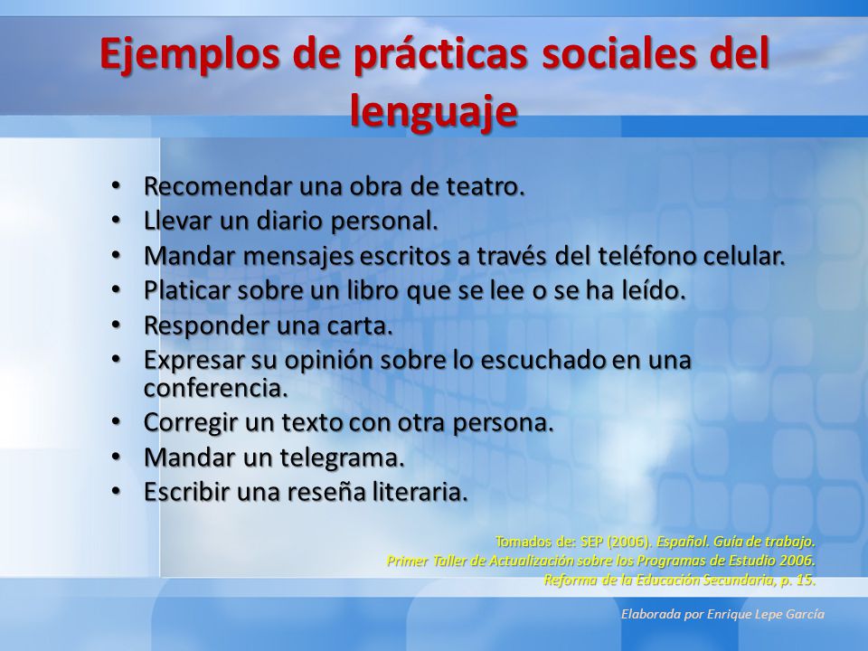 “de Las Prácticas Sociales Del Lenguaje A Los Proyectos Didácticos
